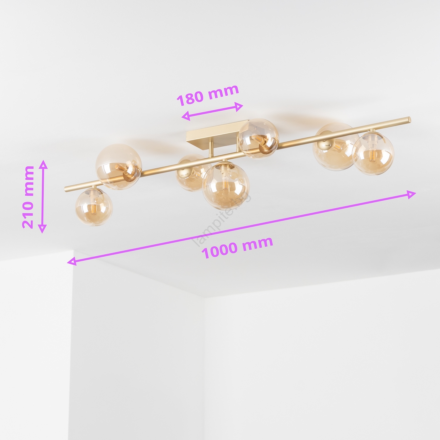 Brilagi - LED Полилей за повърхностен монтаж MILLA 7xG9/3W/230V златист ...