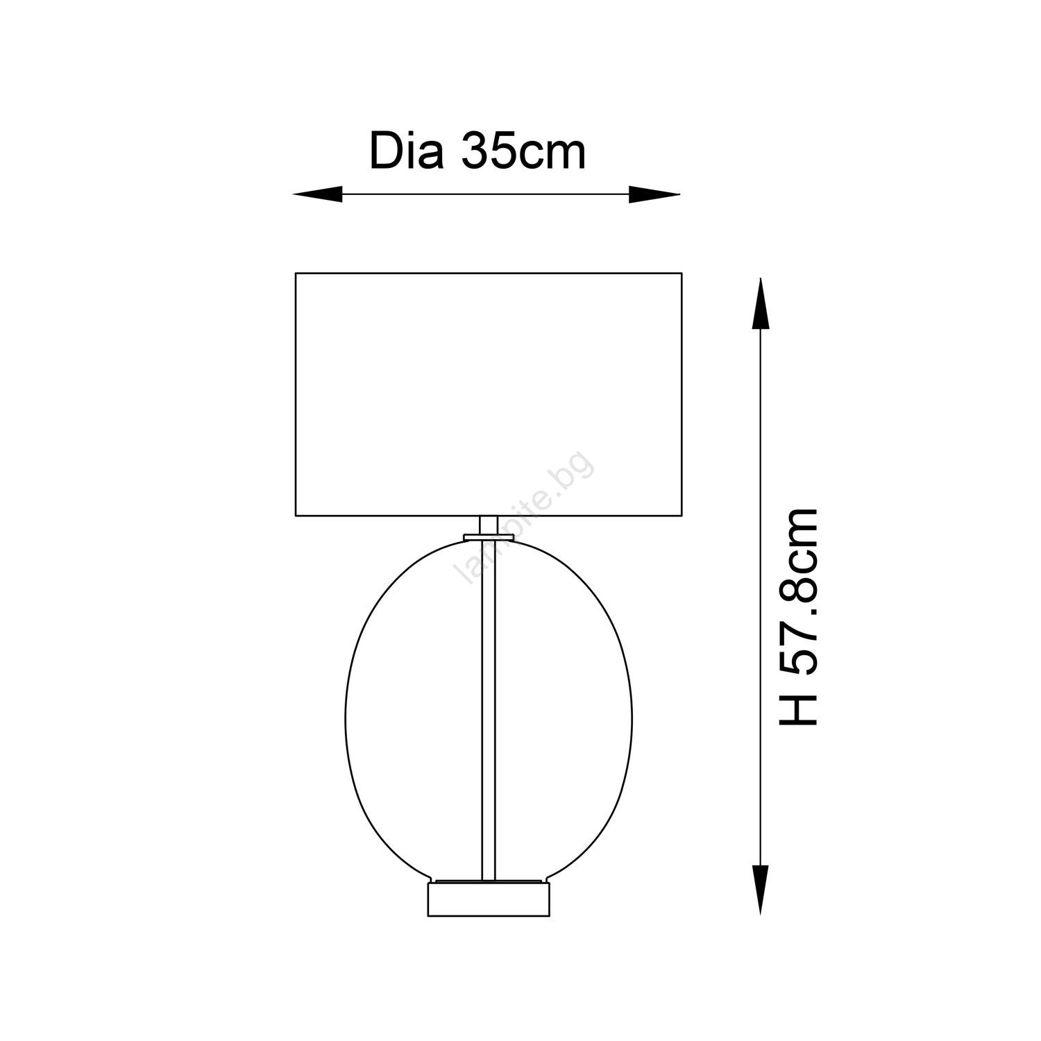 Endon 99292 - Димируема настолна лампа KELDA 1xE27/10W/230V кремава ...