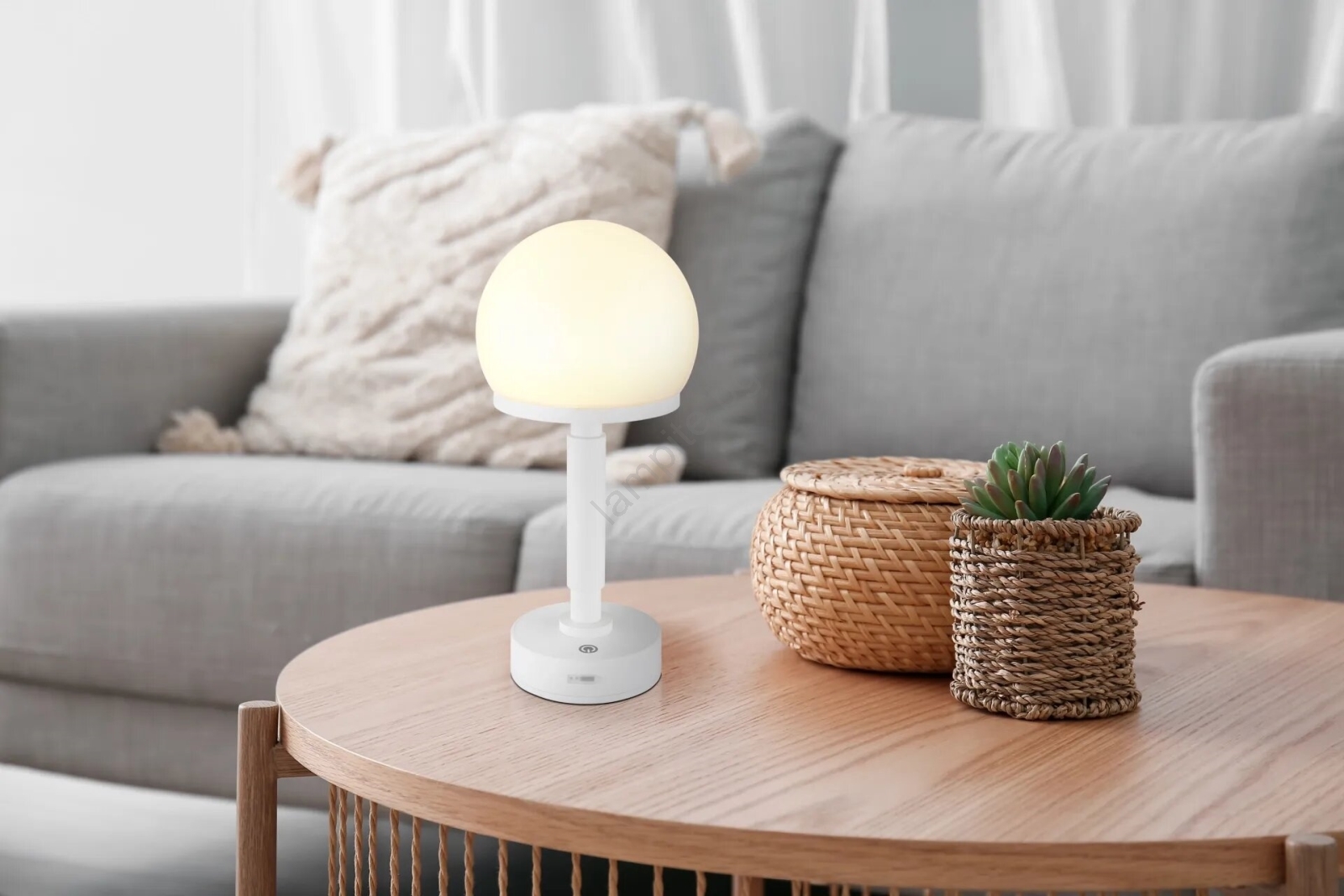 Globo 21034W - LED Акумулаторна настолна сензорна лампа HAKU LED/2,5W ...