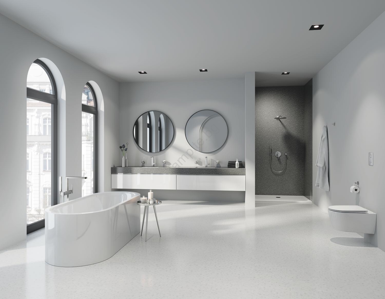 GROHE 27074DC0 - Стенен държач за душ RAINSHOWER, неръждаема стомана ...
