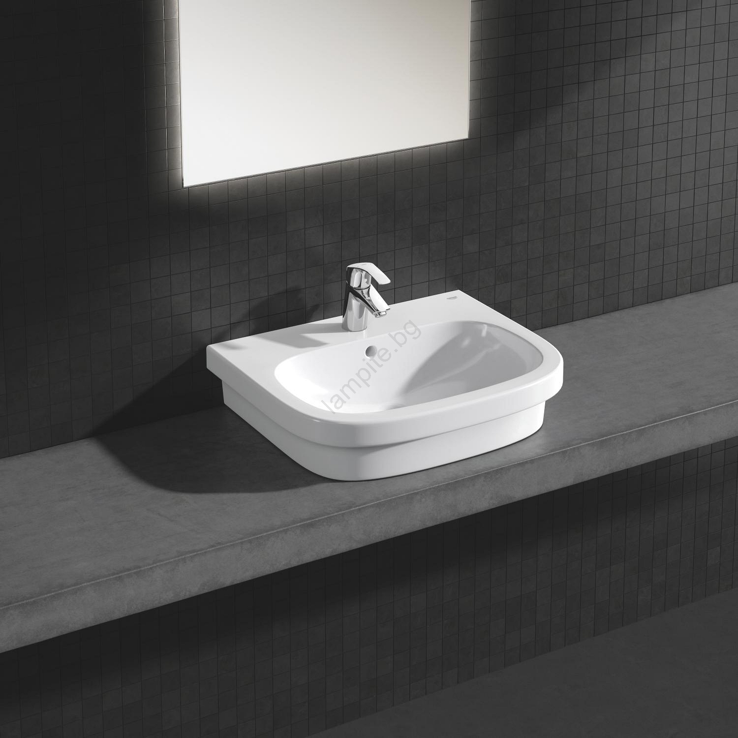 GROHE 39337000 - Умивалник за плот EURO CERAMIC 600 × 480 мм керамика ...