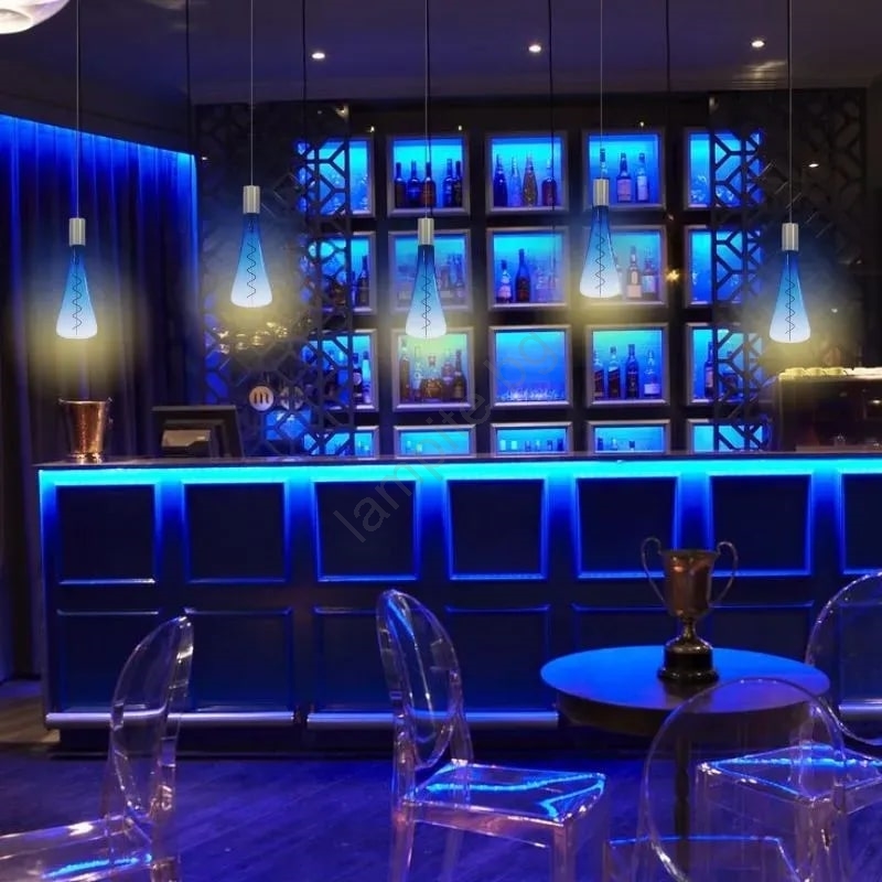 LED Крушка FILAMENT SHAPE T110 E27/5W/230V 1800K син | Lampite