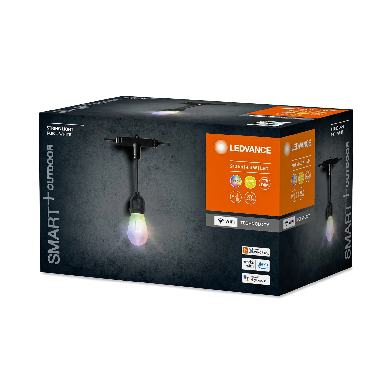 Ledvance-LED RGBW Димируеми екстериорни лампички STRING 12xLED/0,37W ...