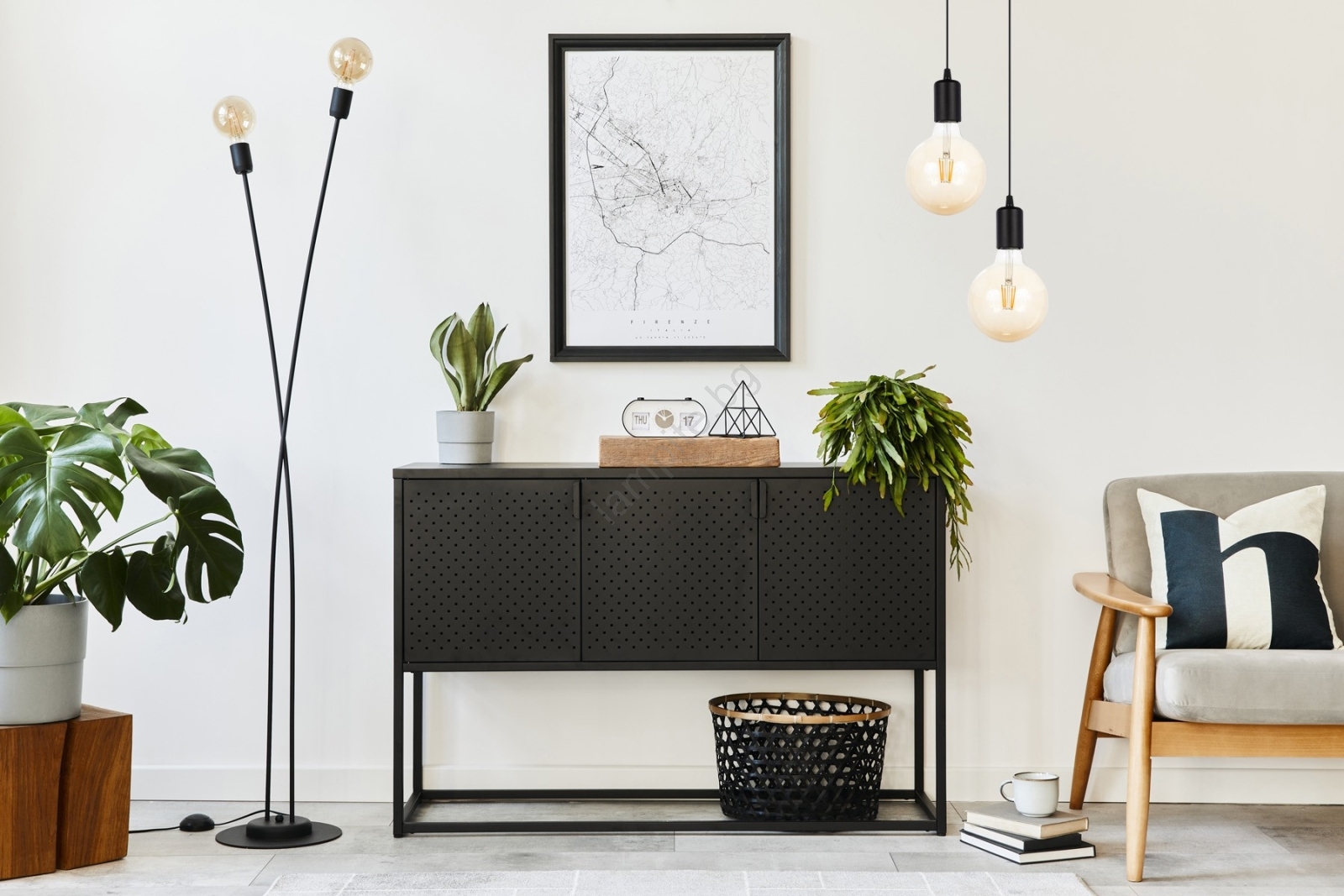 Пендел MIROS 2xE27/60W/230V кръгъл черен | Lampite