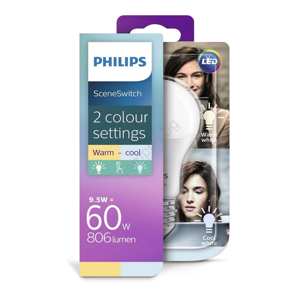 Philips SCENE SWITCH - LED крушка E27/9,5W/230V 2700K/4000K | Lampite